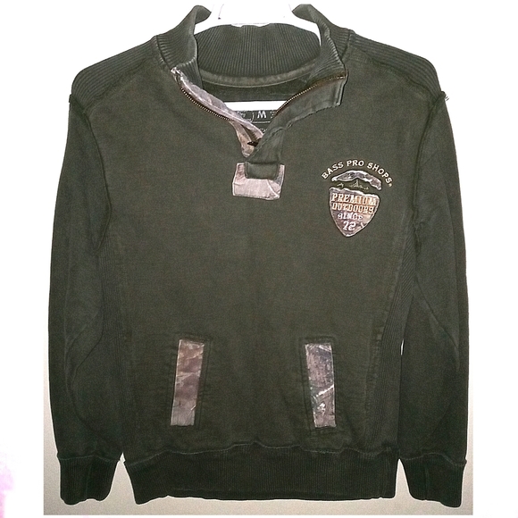 Bass Pro Shops | Sweaters | Bass Pro Shops Mens Medium 4 Zip Sweater ...